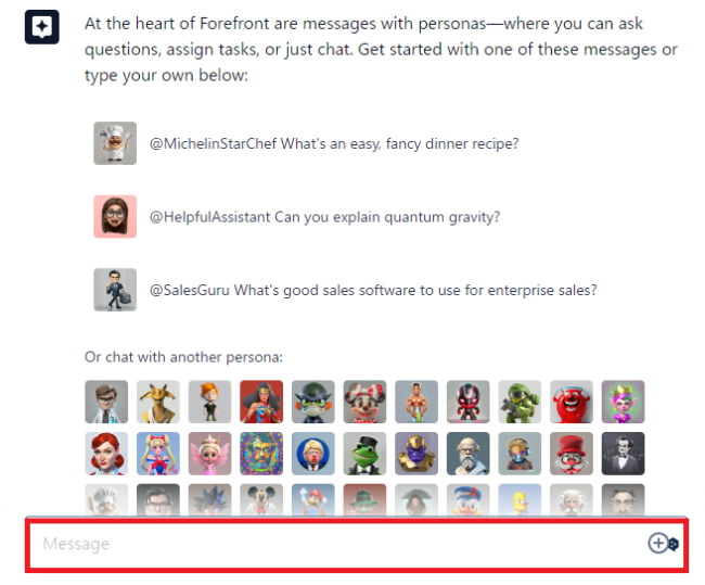 Forefront chatの使い方 | すなぎつ